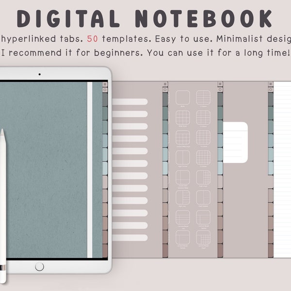 Minimal Notebook - Etsy