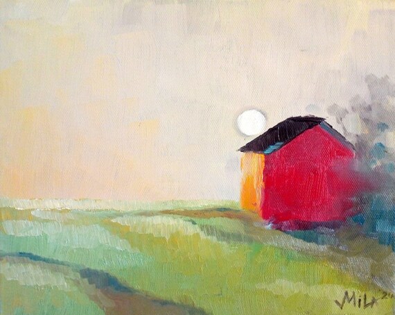 Abstract Cottage Painting