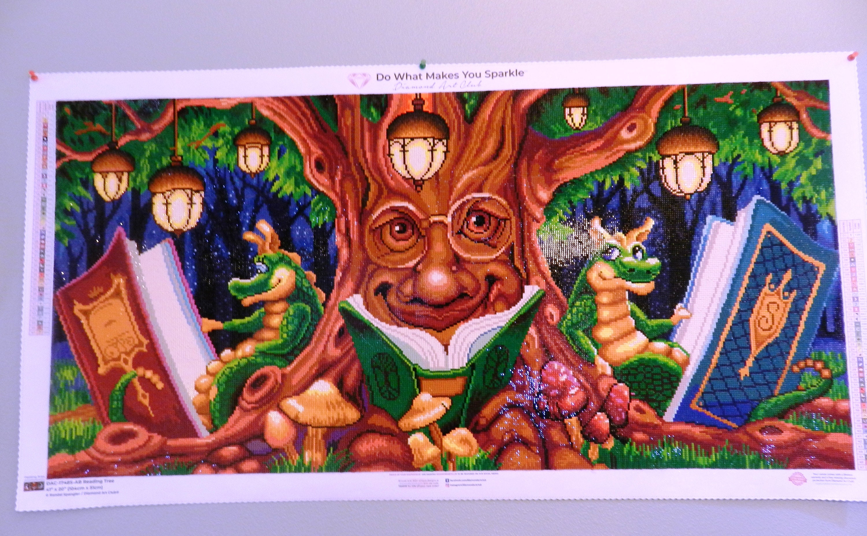 The Reading Tree ~ Finished Diamond Art 41" X 20"! Perfect for a Child ...