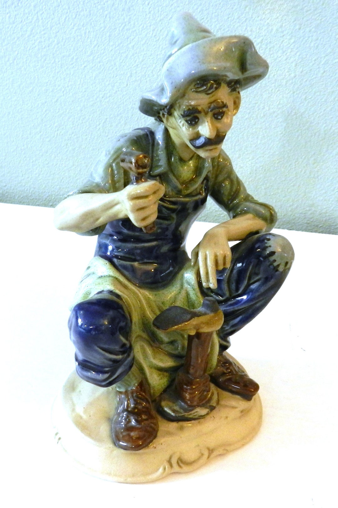 Vintage Handpainted Ceramic Figurine ~ Shoemaker - Etsy