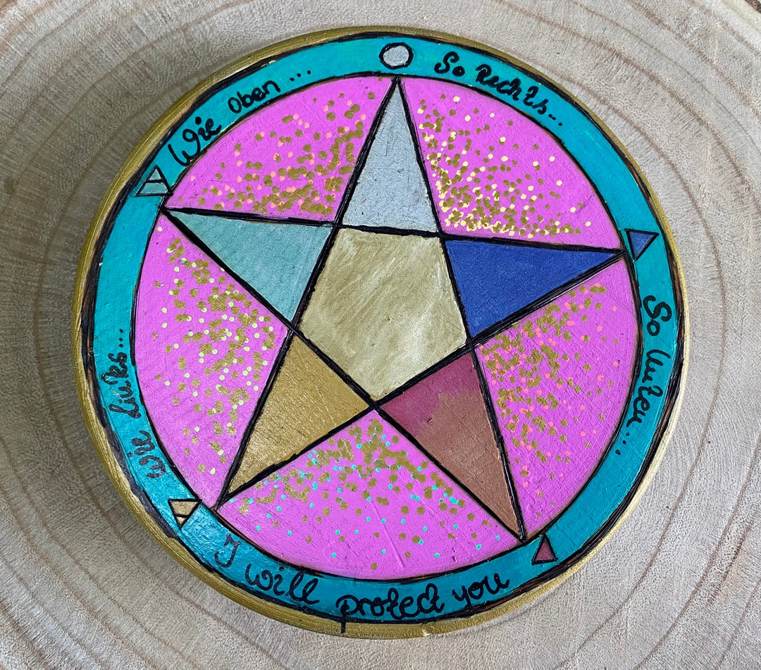 Handmade Colorful Pentagram for Your Altar Magical Protection Shield - Etsy