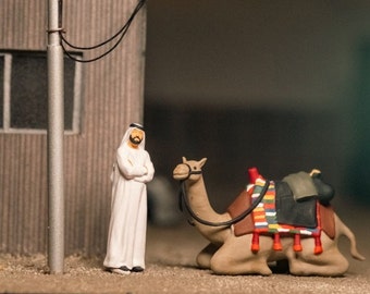Al Jaber Camel Arab Man Bedouin Desert Figurine - Etsy