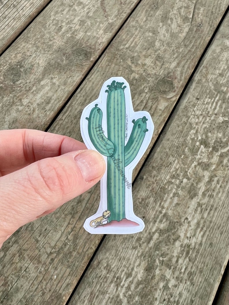 Saguaro Sticker Pack Catcus Sticker Bearded Dragon Glossy - Etsy