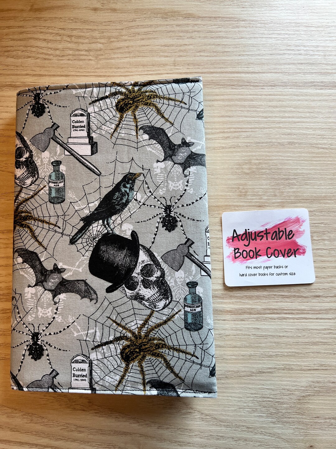 Adjustable Book Cover, Fabric Book Cover, Book Pouch, Book Lover, Book ...