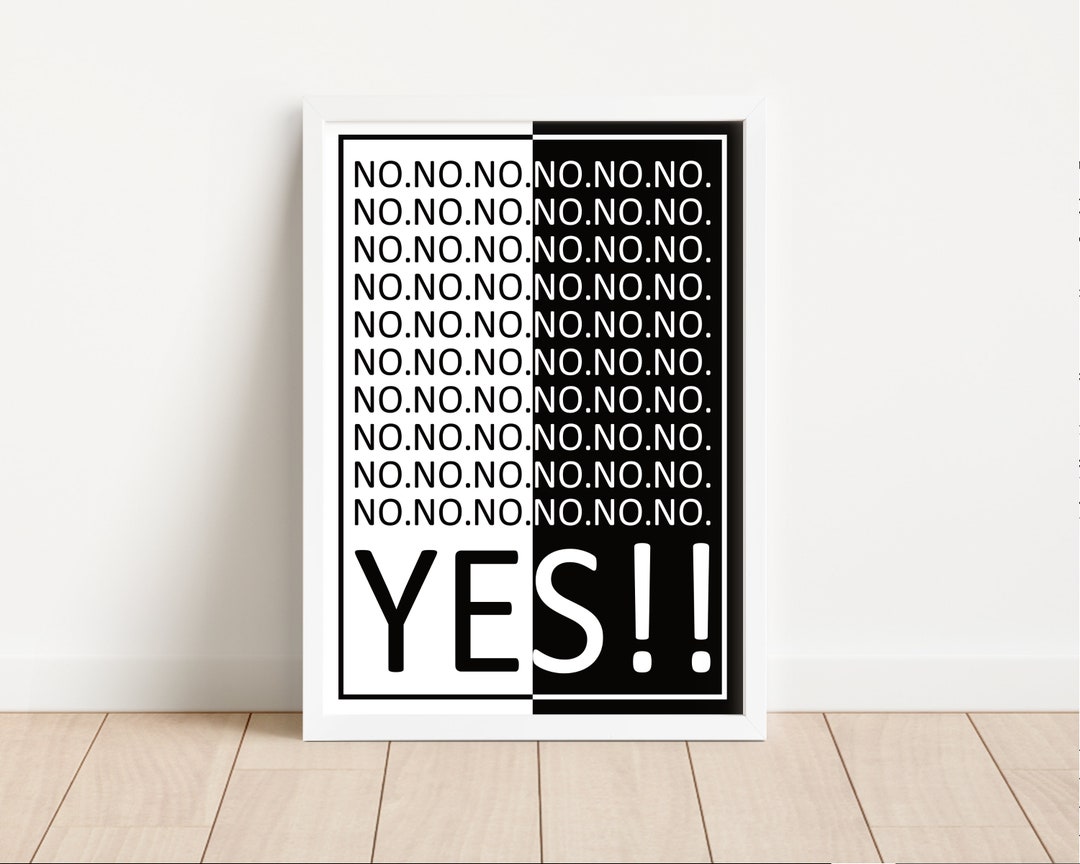 Motivation Poster YES No Image Motivation - Etsy