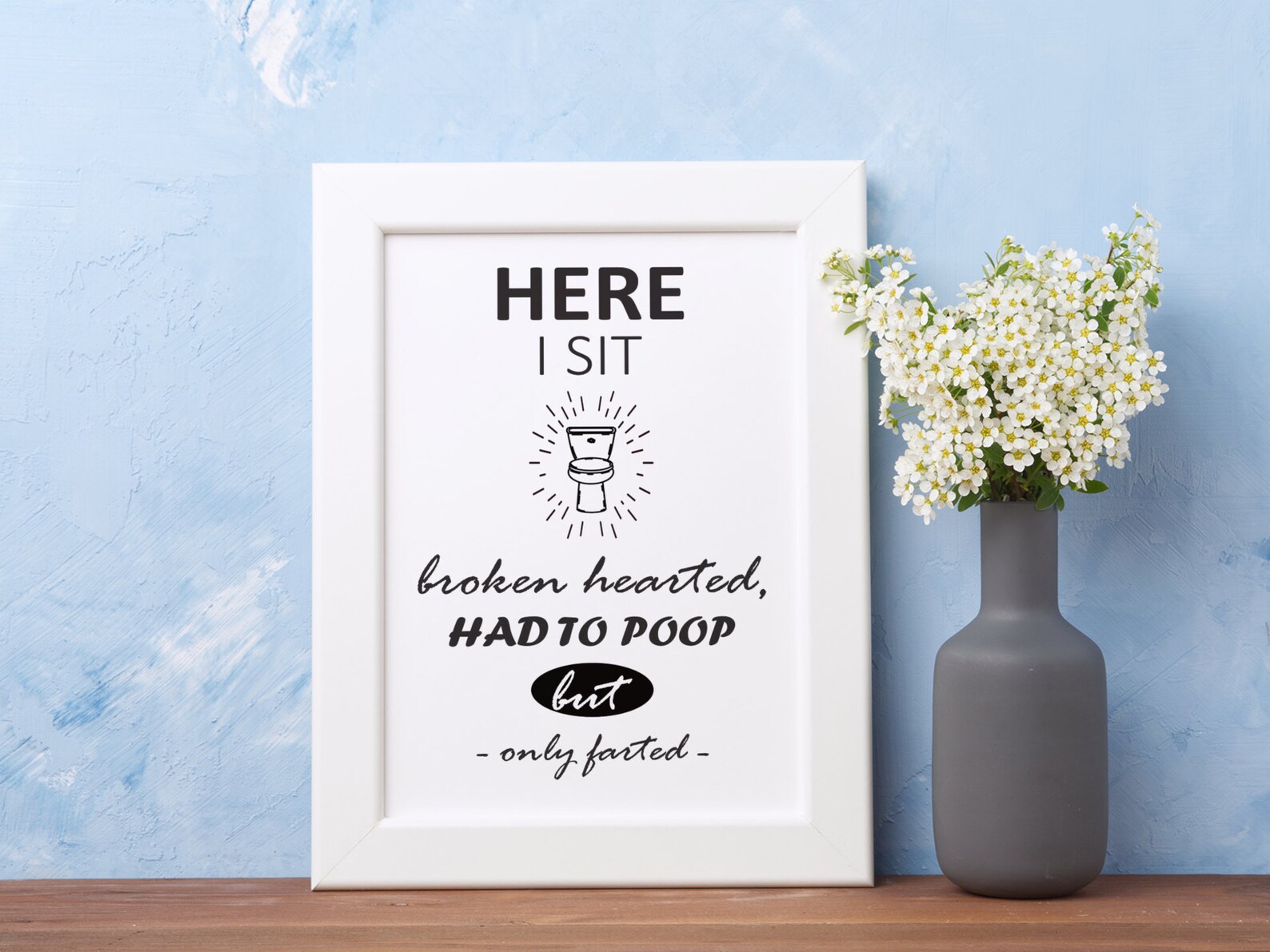 WC Poster Funny Poem Toilet Decoration - Etsy