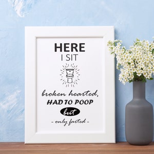 WC Poster funny poem toilet decoration | Etsy