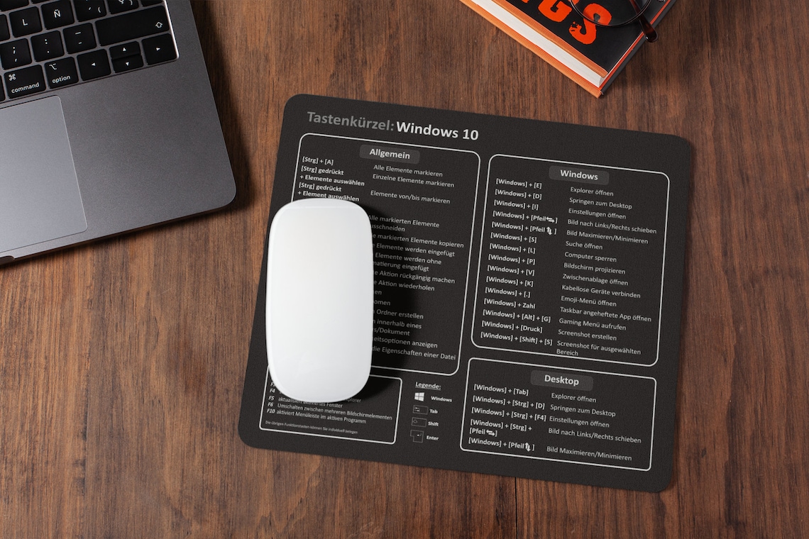 Mauspad Tastenkürzel Windows 10 Shortcuts Word Excel | Etsy