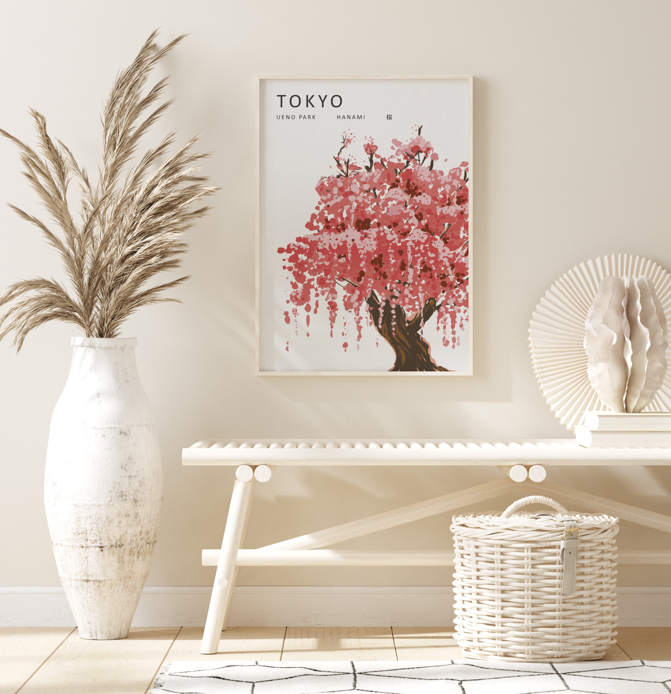 Poster Tokyo Japanese Cherry Blossom - Etsy