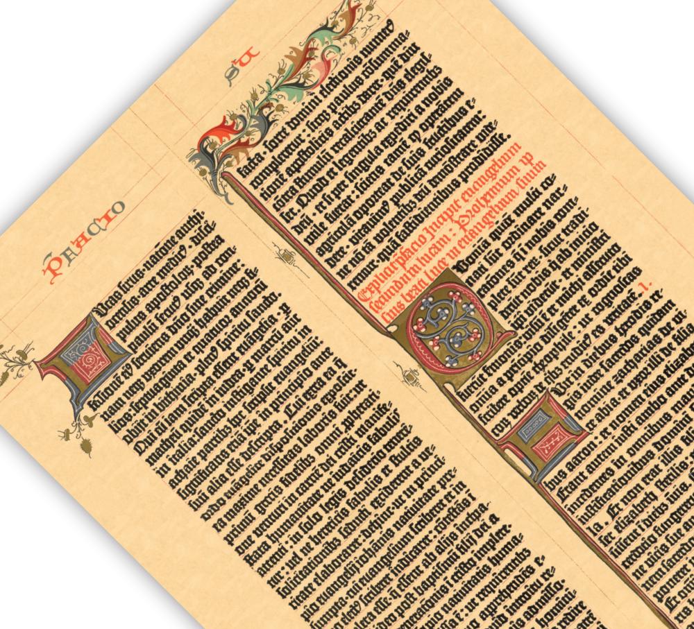 Vintage Poster Bible | Christian Art Gutenberg Bible - Etsy