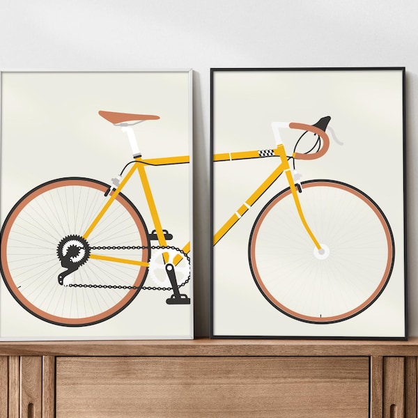 Bicycle Poster Art - Etsy