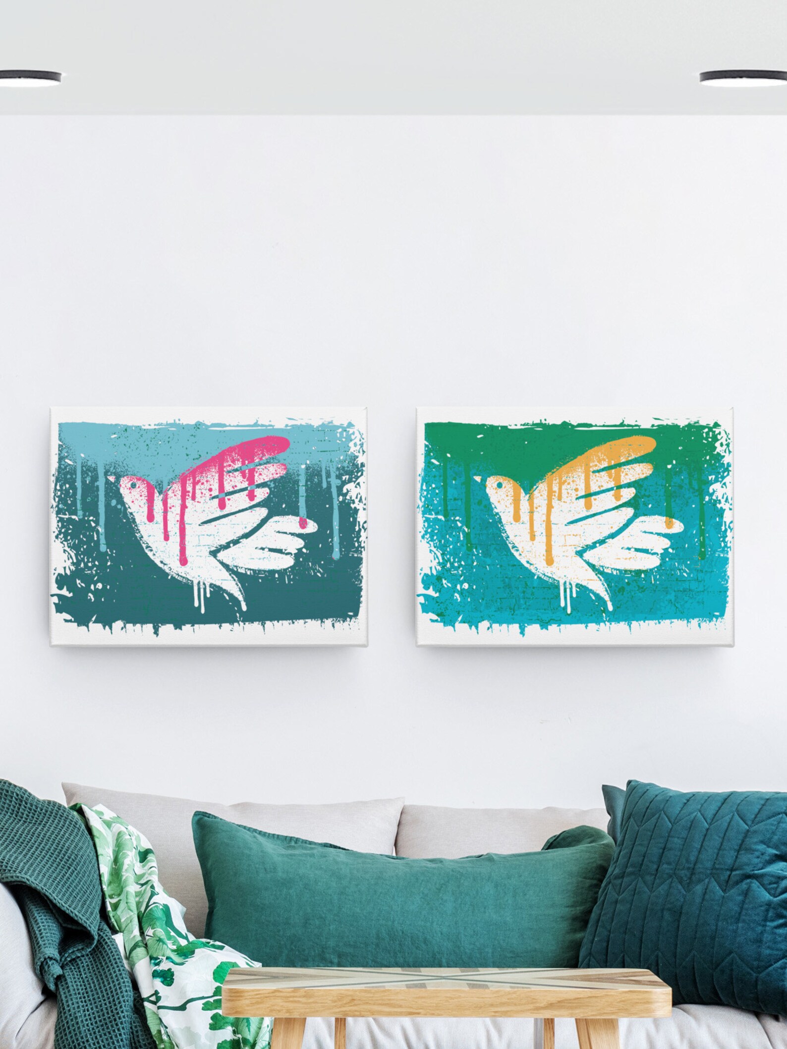 Graffiti Peace Dove Poster Street Art | Etsy