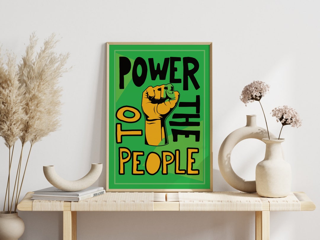 Vintage Power Posters Image Green Fist Human Rights - Etsy