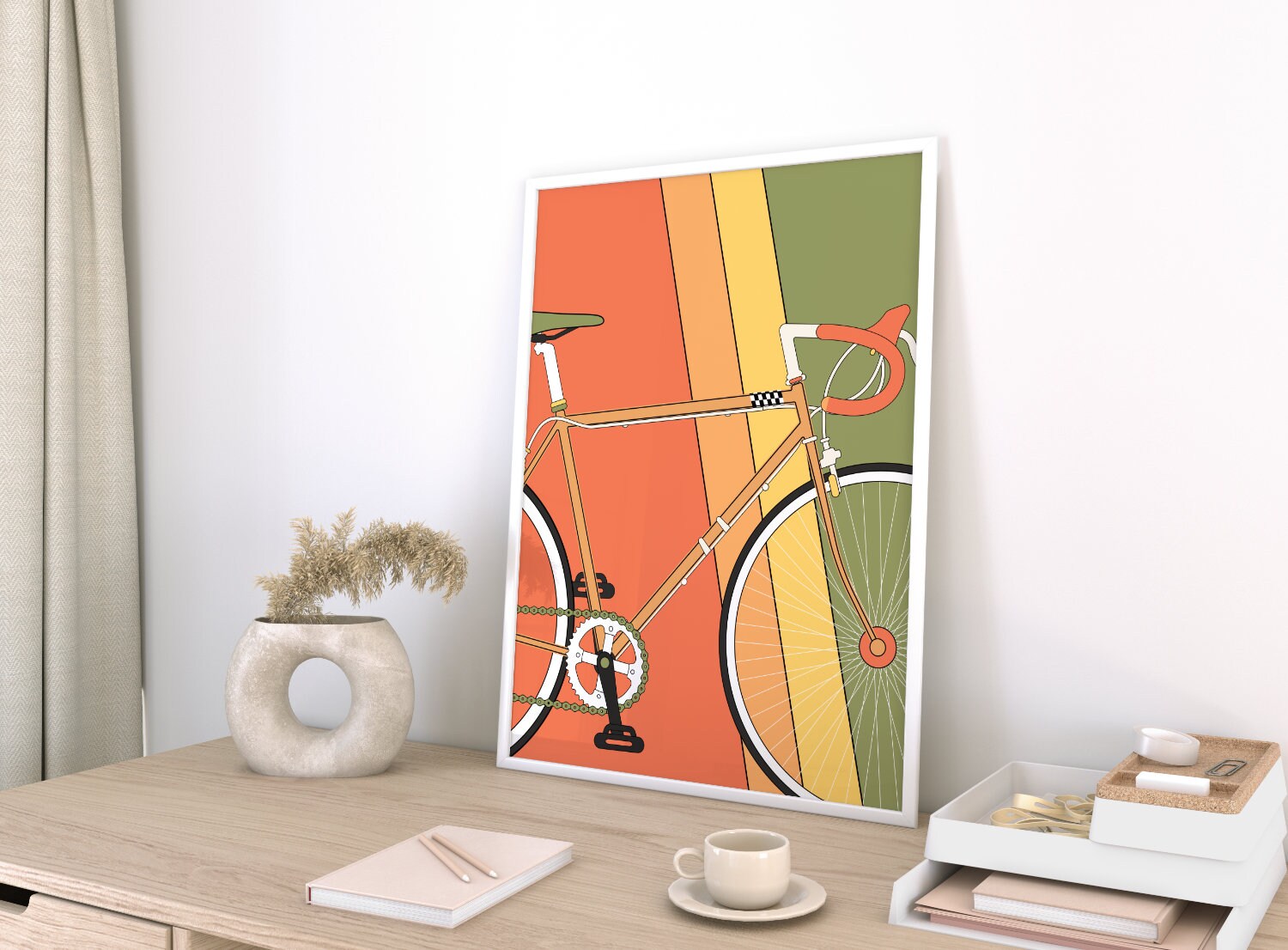 Road Bike Poster | Bicycle Picture Colorful - Etsy