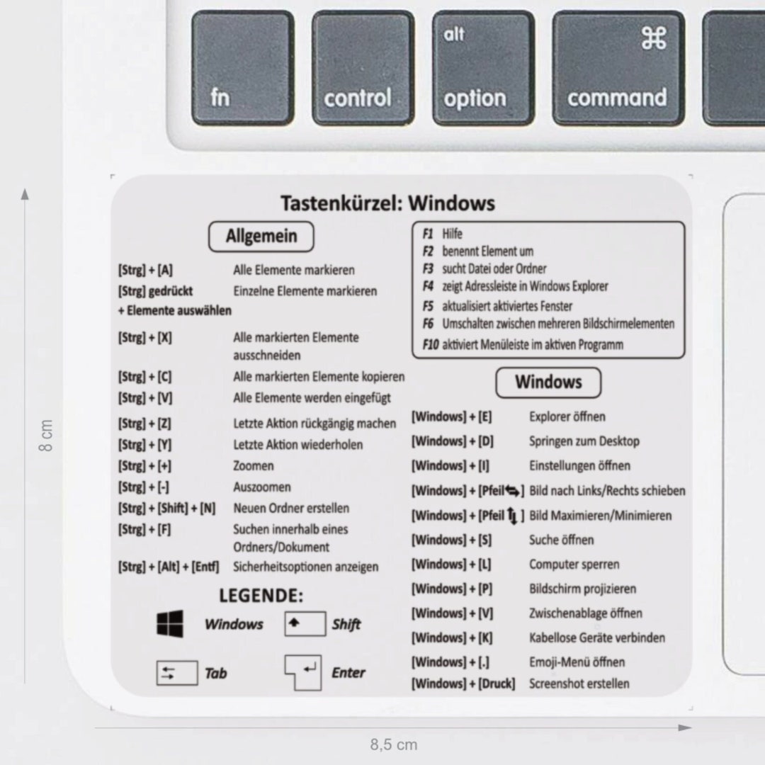 Sticker Keyboard Shortcuts Windows Shortcuts Ms-office - Etsy UK