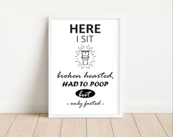 Funny Toilet Poem - Etsy