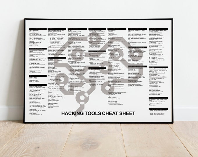 Hacking Tools Cheat Sheet Poster Bild Hacker digital - Etsy.de