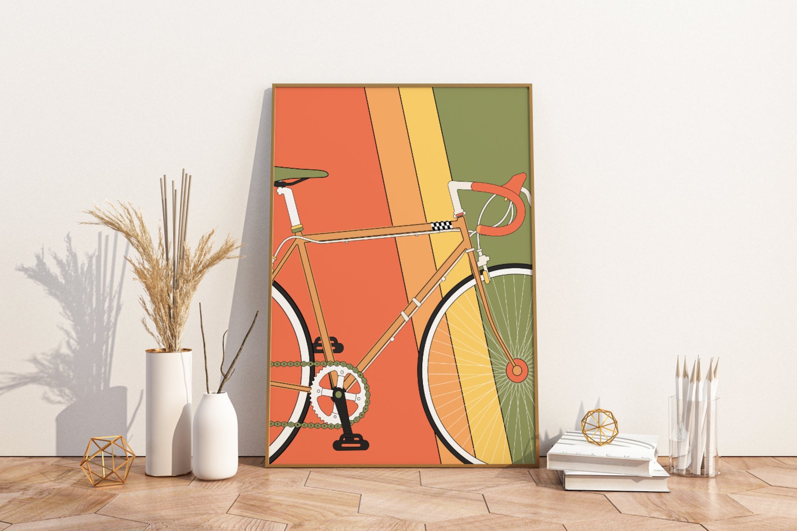 Road Bike Poster | Bicycle Picture Colorful - Etsy