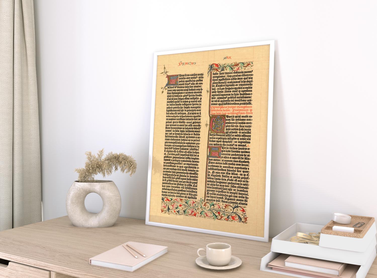Vintage Poster Bible | Christian Art Gutenberg Bible - Etsy