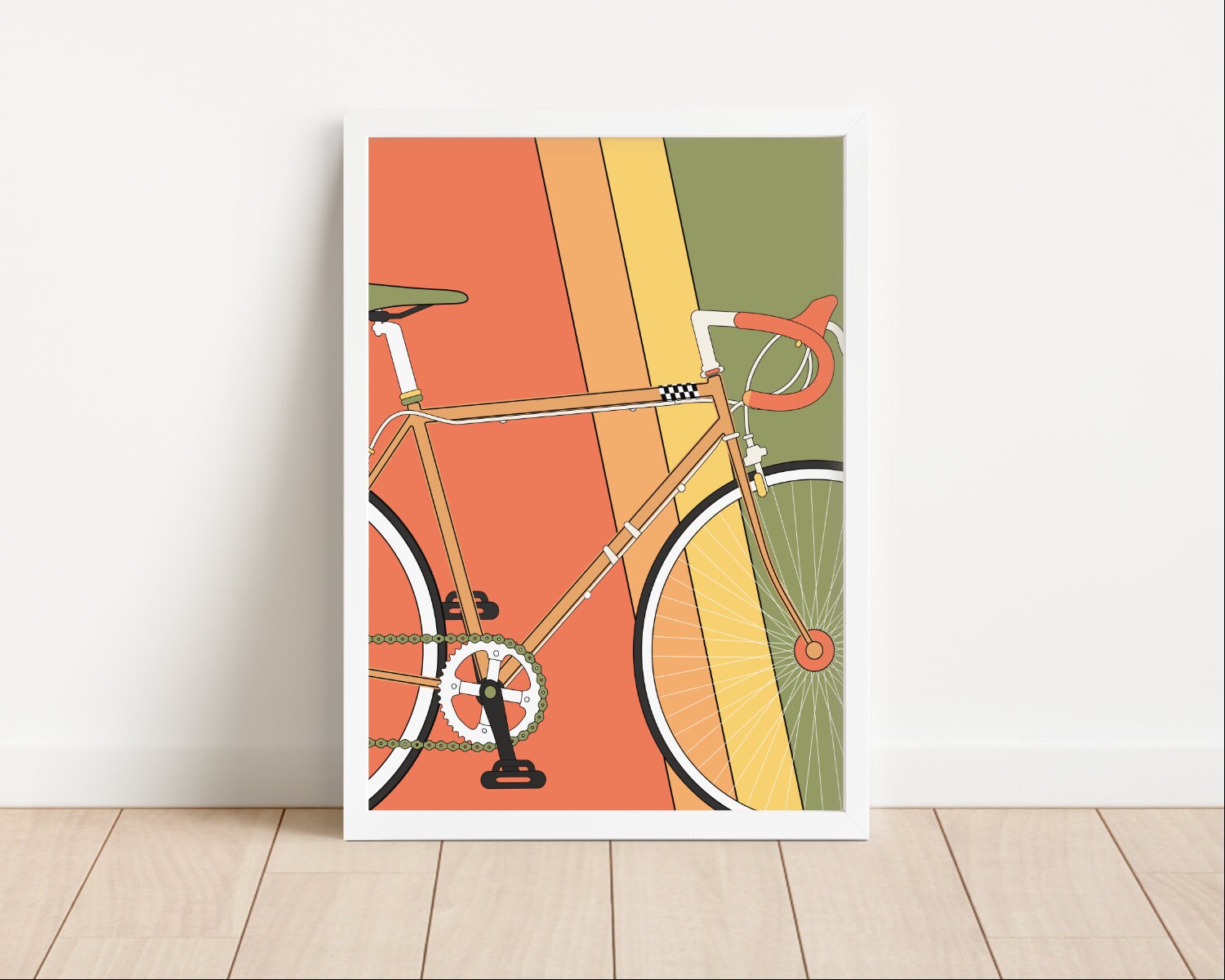 Road Bike Poster | Bicycle Picture Colorful - Etsy
