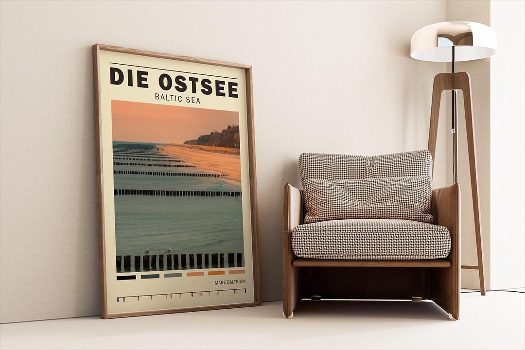 Poster Baltic Sea Beach Sunset Autumn Colors - Etsy