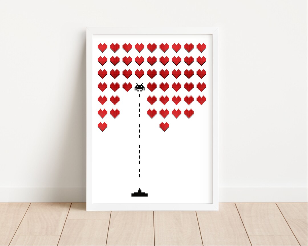 Retro Gaming Poster 80's Space Game - Etsy