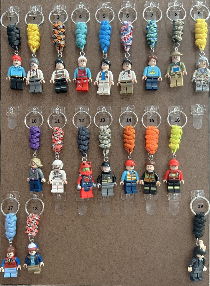 Minifigure Keychains, Backpack Charms, Zipper Pulls - Etsy