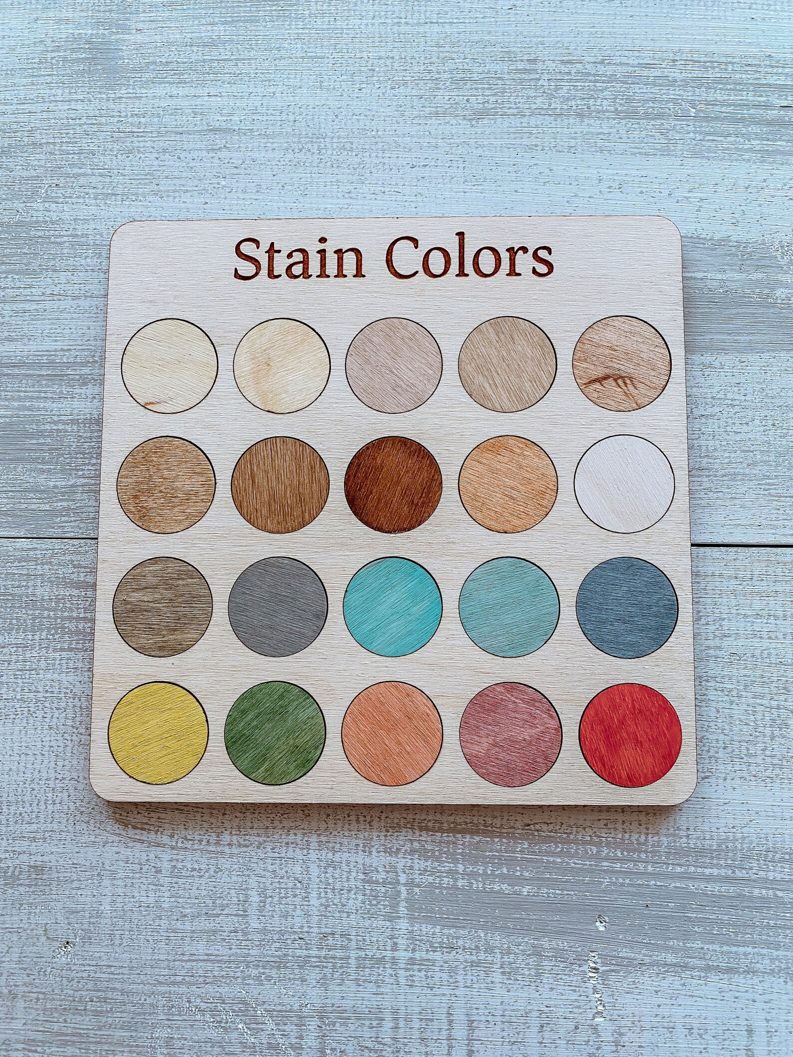 Stain Palette Board, Stain Color Chart, Stain Sample Board, Color ...