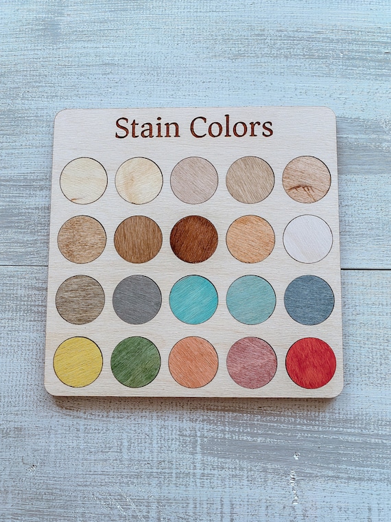 Stain Palette Board Stain Color Chart Stain Sample Board | Etsy UK