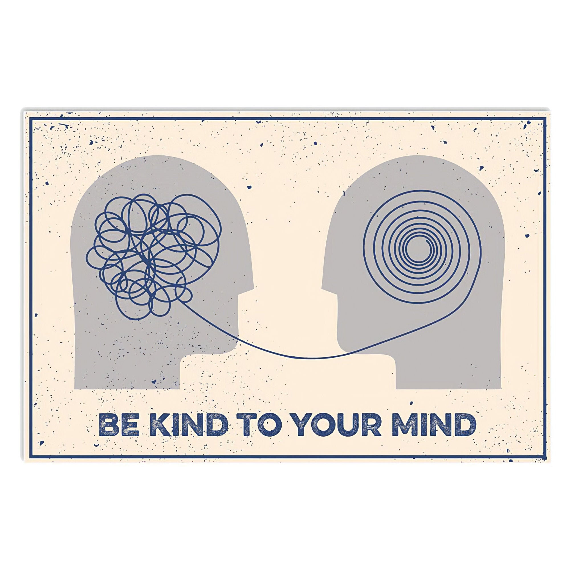 Be Kind To Your Mind Horizontal Poster Self Care Poster | Etsy