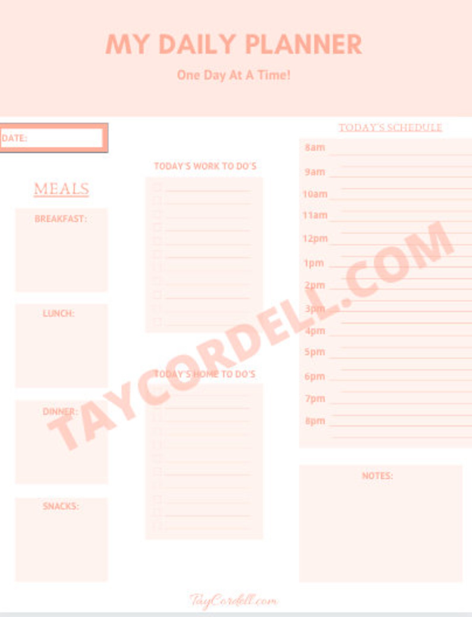 Printable PDF Weekly, Daily, and Monthly Planner. Daily Planner. Weekly ...