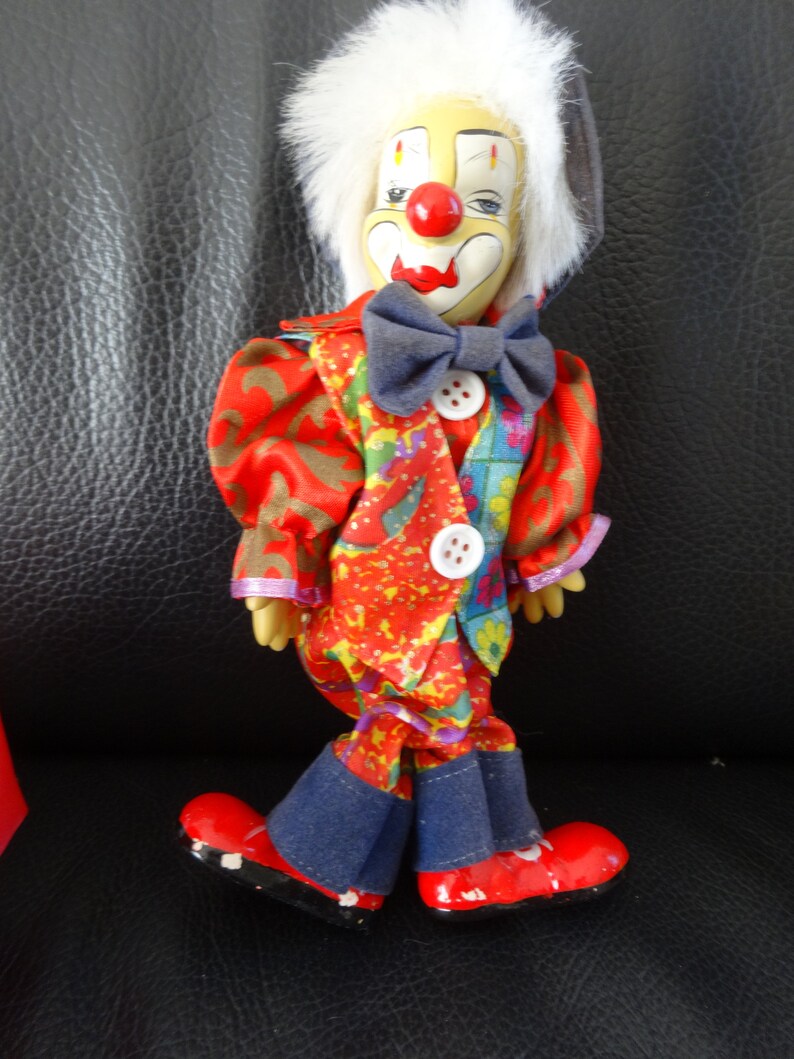 3 Clown With Porcelain Head, Hands and Feet, Vintage Doll, Rare Doll ...