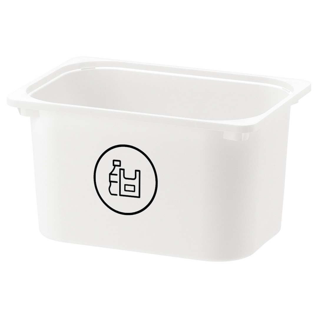 Recycle Bin Vinyl Label | Home Organization Sticker - Etsy