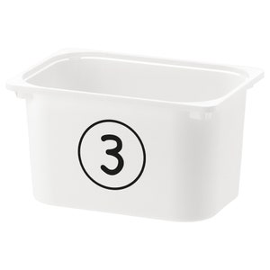Number 3 Vinyl Label | Homeschool Organization, Trofast Variera Ikea - Etsy