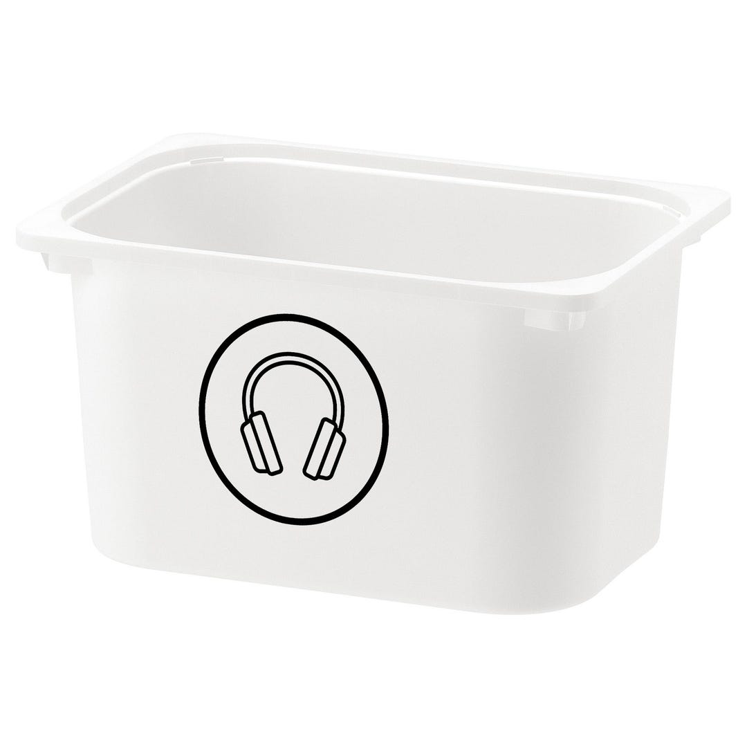Headphones Vinyl Label | Home Organization, Storage - Etsy