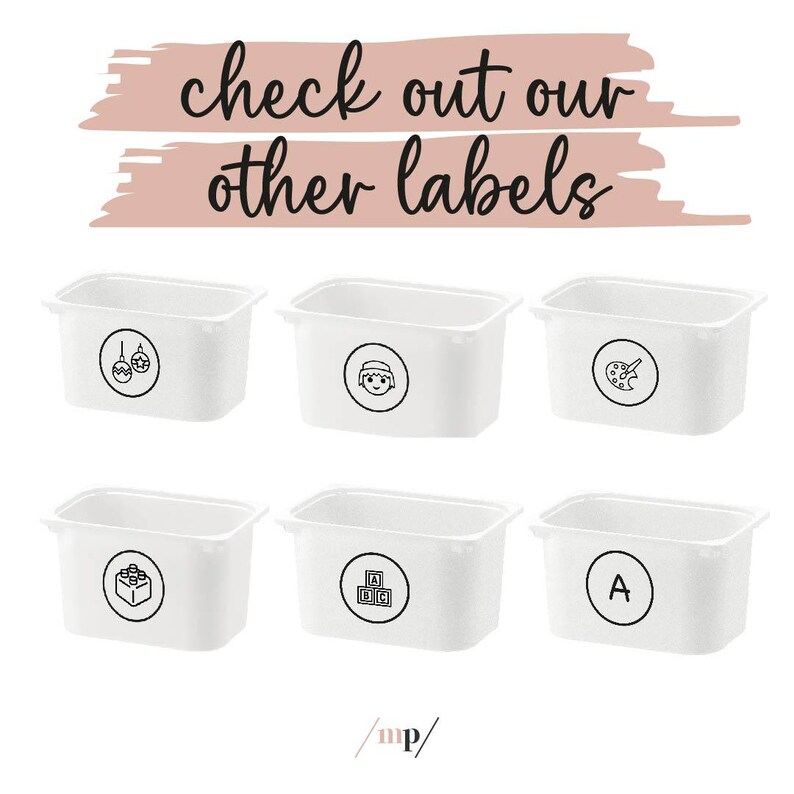 Number 3 Vinyl Label | Homeschool Organization, Trofast Variera Ikea - Etsy