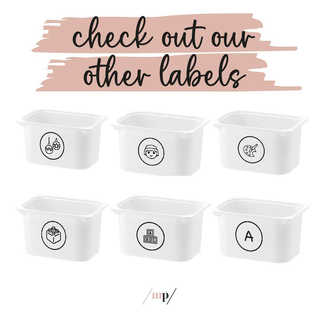 Number 3 Vinyl Label | Homeschool Organization, Trofast Variera Ikea - Etsy