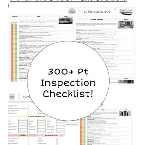 RV PDI Inspection Checklist - Etsy