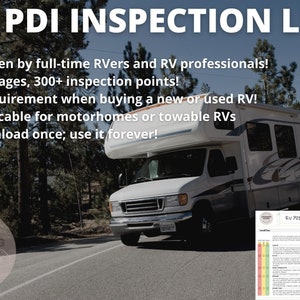 RV PDI Inspection Checklist - Etsy