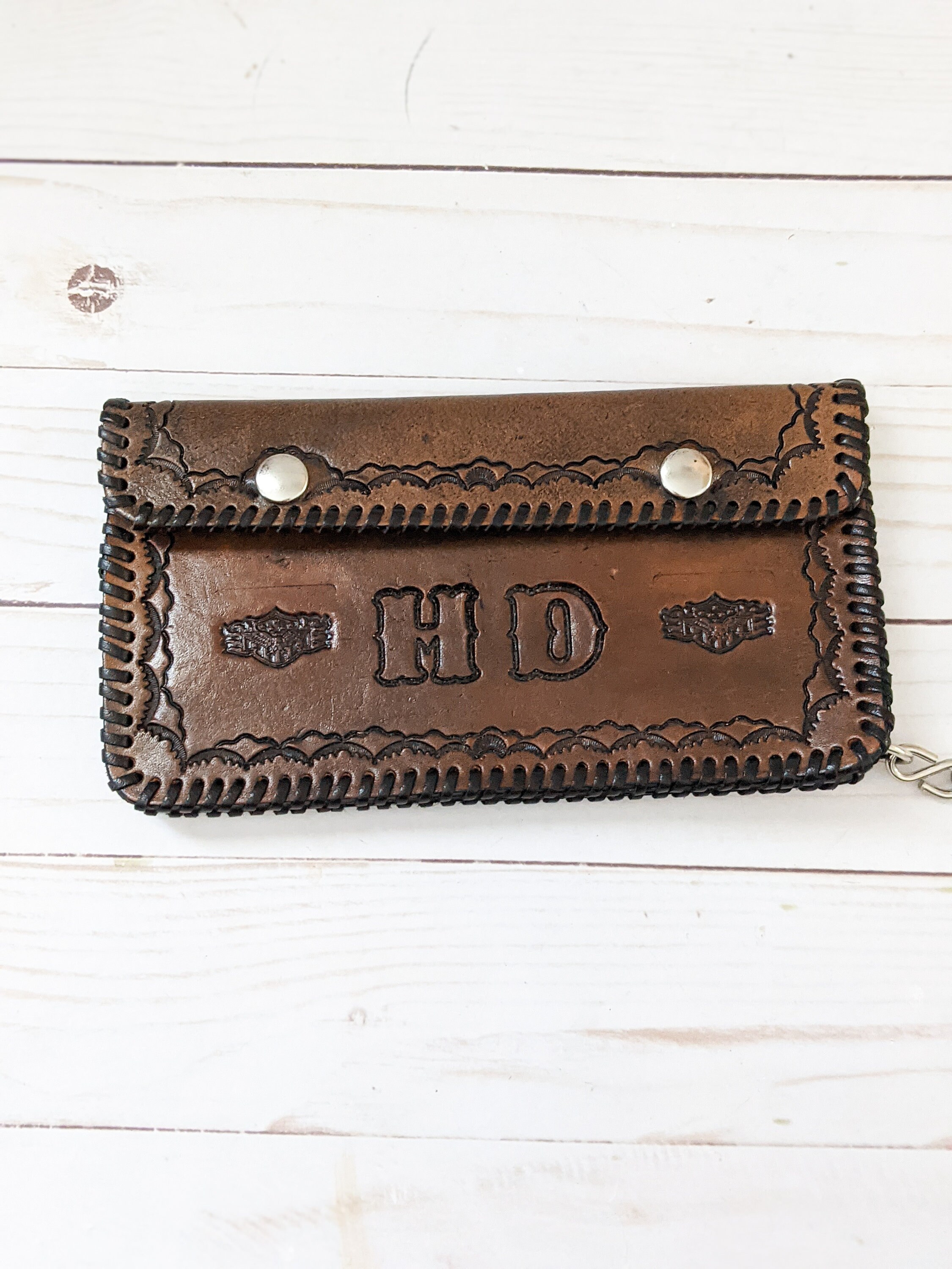 HD Leather Biker Style Wallet - Etsy