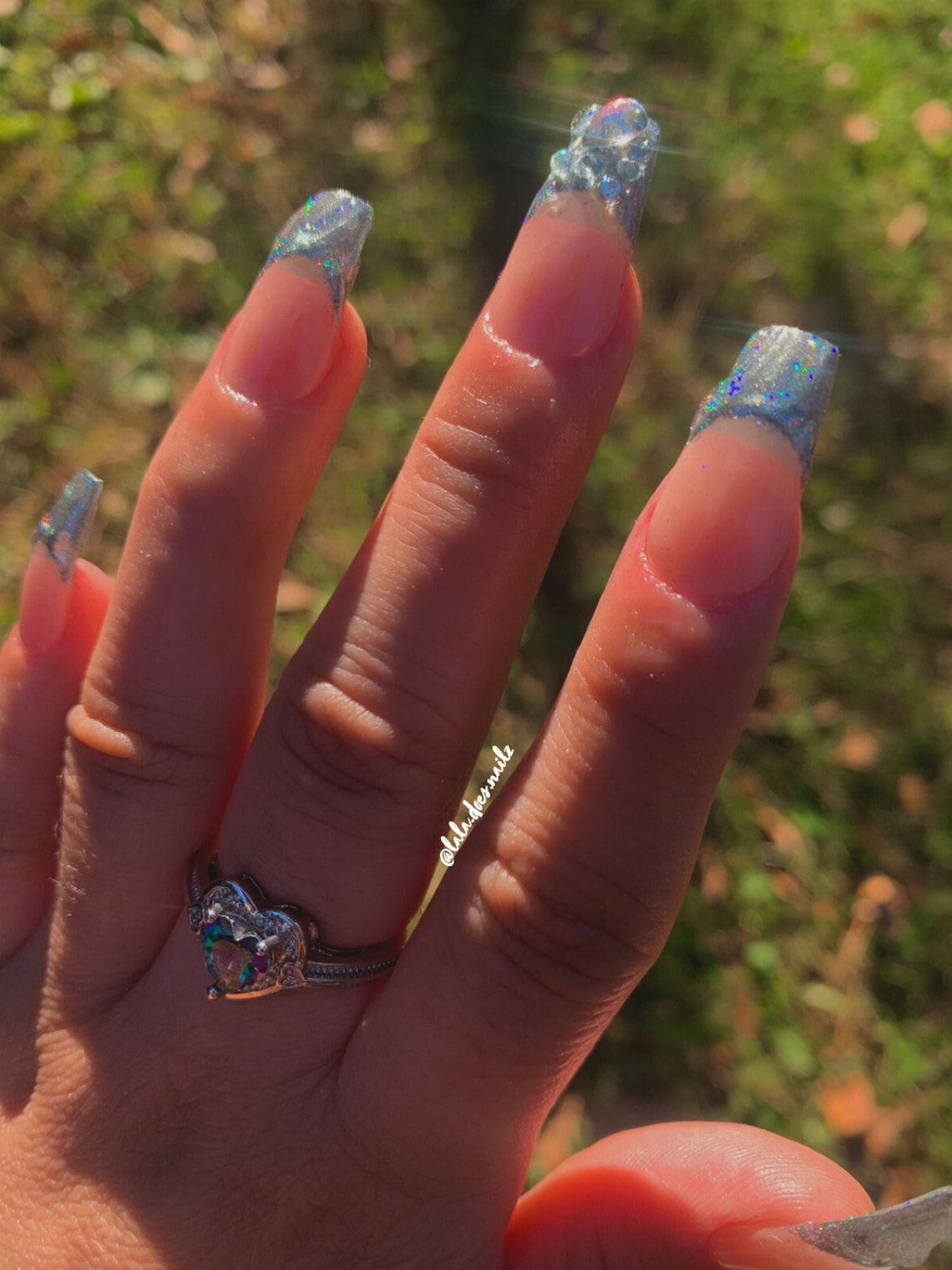 Chrome Tip Nails/ Chrome Nails/ Press on Nails/ Fake Nails/ 3d - Etsy