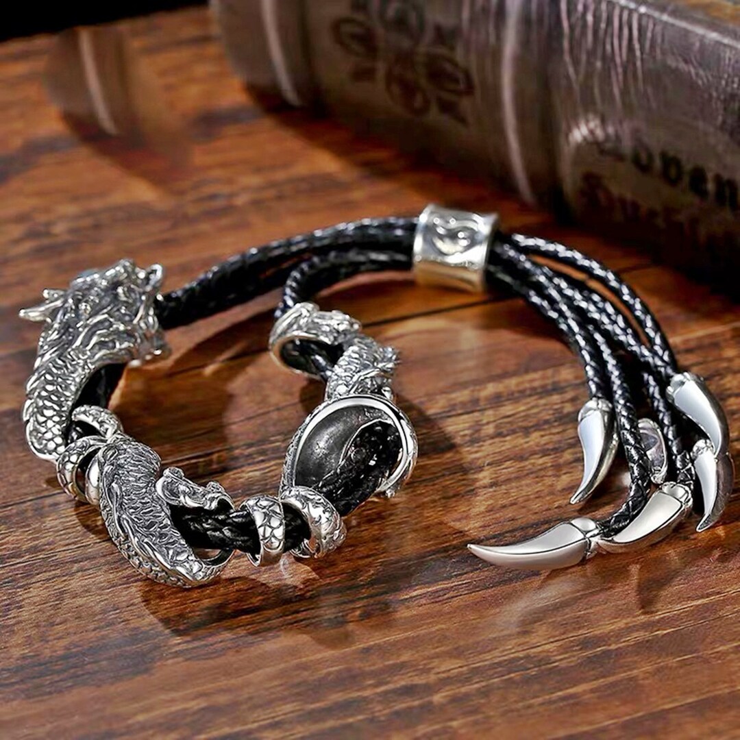Dragon Claw, Bracelet for Men, Dragon Domineering, Men Dragon Bracelet ...