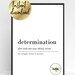 Determination Definition Print, Inspirational Office Art (digital ...
