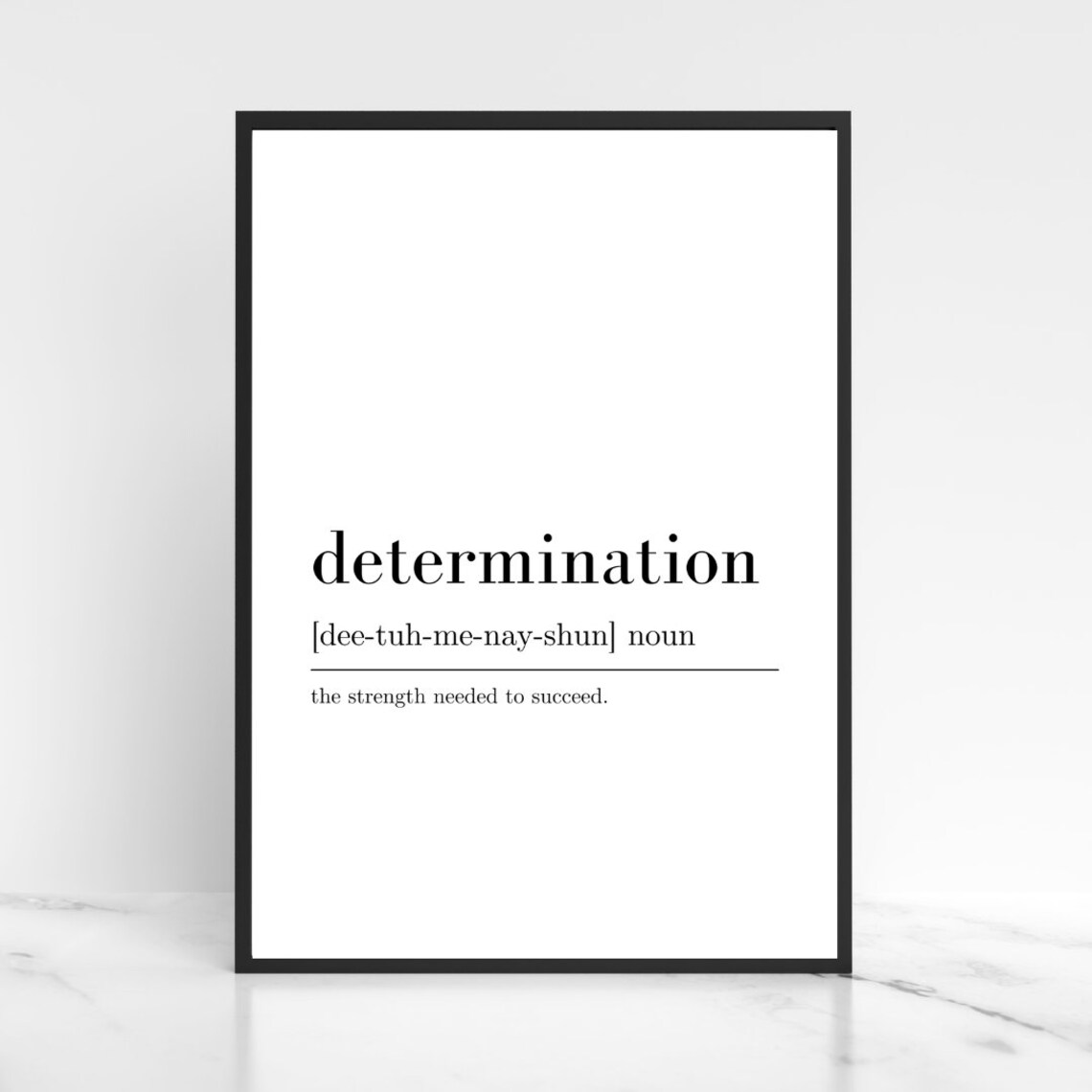 Determination Definition Print, Digital Download, Motivational Poster ...