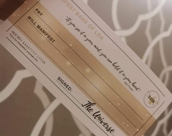 Printable Manifestation Cheque: Magic Check, Instant Download, the ...