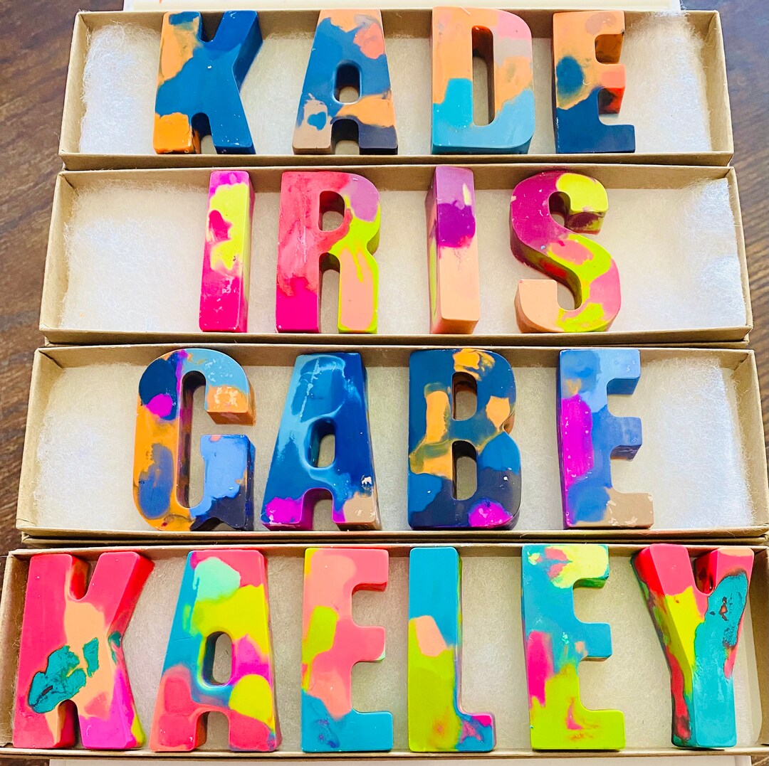 Custom Crayons Multi Colour Rainbow Art Personalized Gift Idea Birthday ...