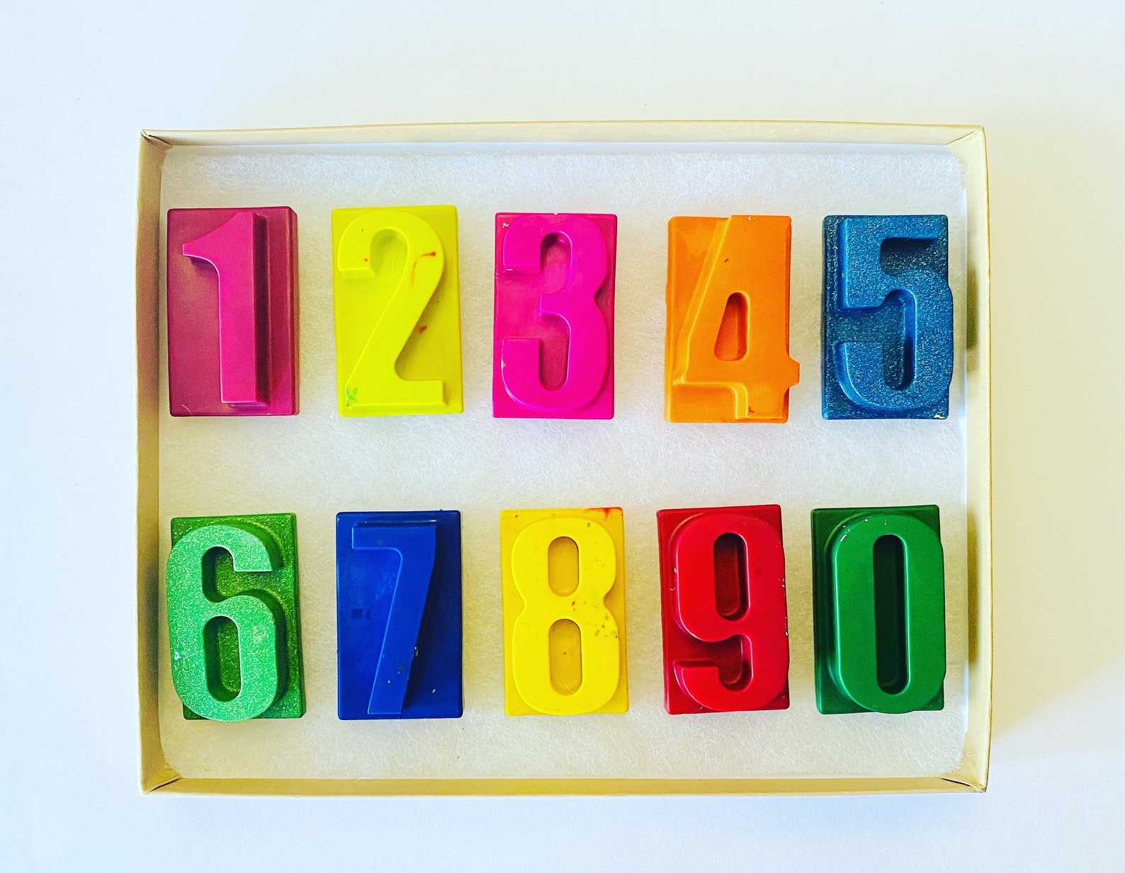 Number Crayon Set Art Supplies Learning Tools Number - Etsy Israel