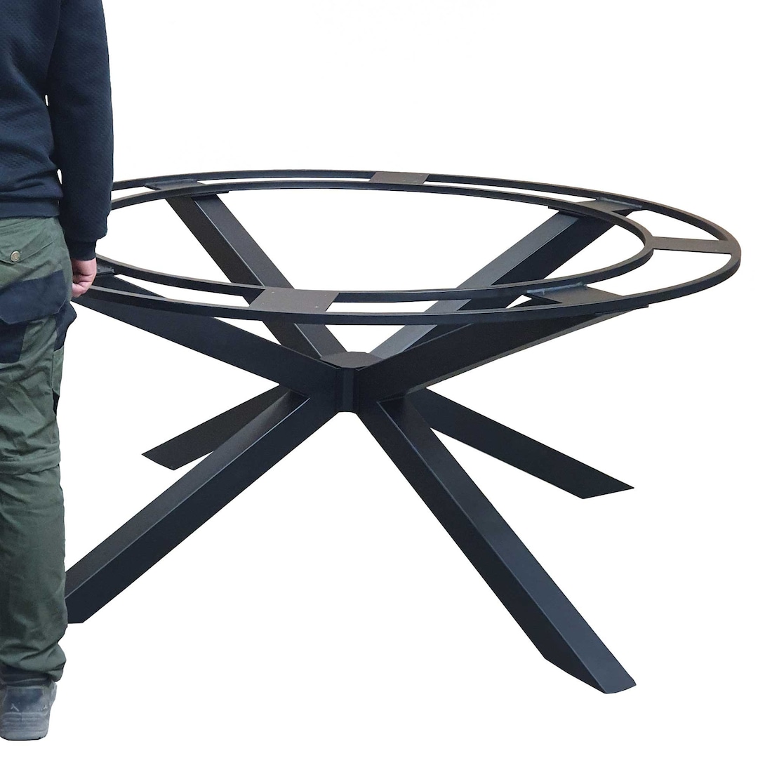 TABLE FRAME 4V With Reinforcement Frame Round Table Top for Stone and ...