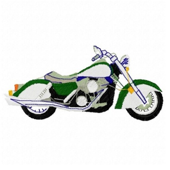 Motorcycle Embroidery Design for Machine Embroidery Designs | Etsy