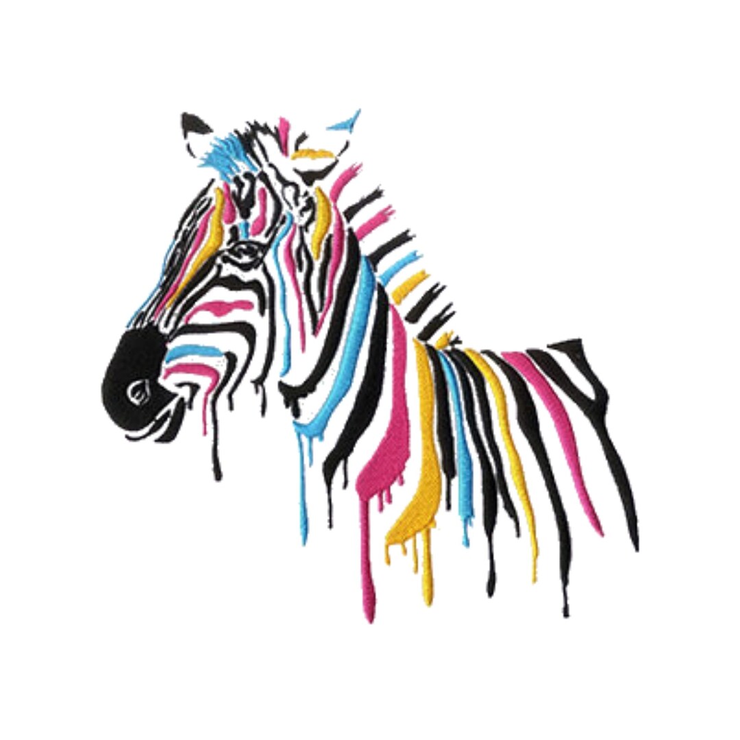 Colorful Zebra Embroidery Design - Instant Download - Machine ...